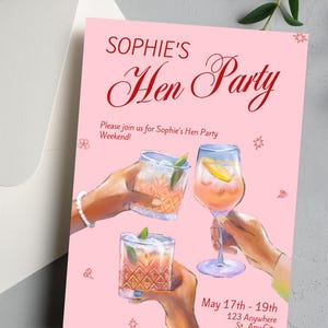 Hen Party Invitation, Hen Party Invite Pack, Hen Party Details, Hen ...