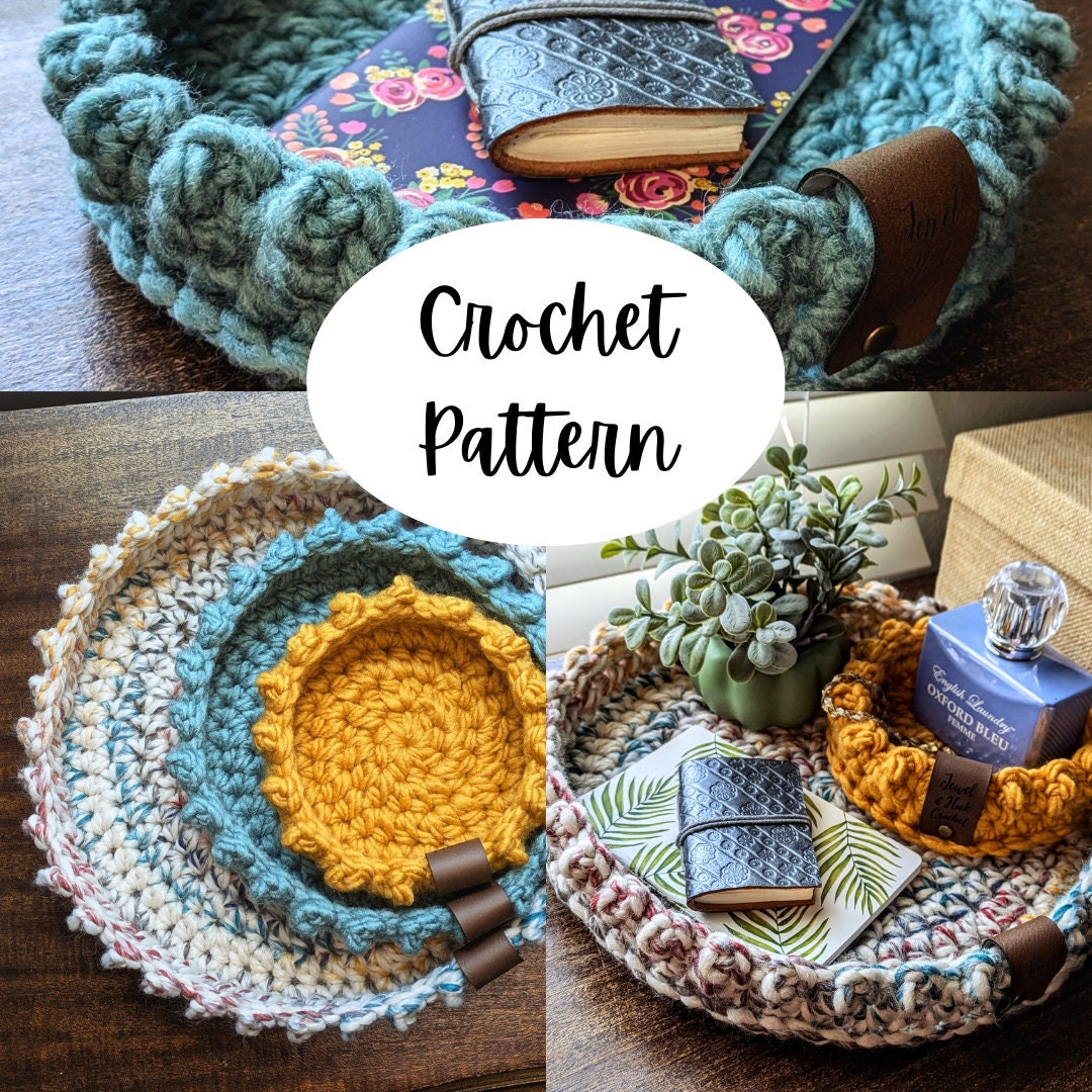 CROCHET PATTERN | Picot Stitch Decor Baskets Pattern | Digital Download ...