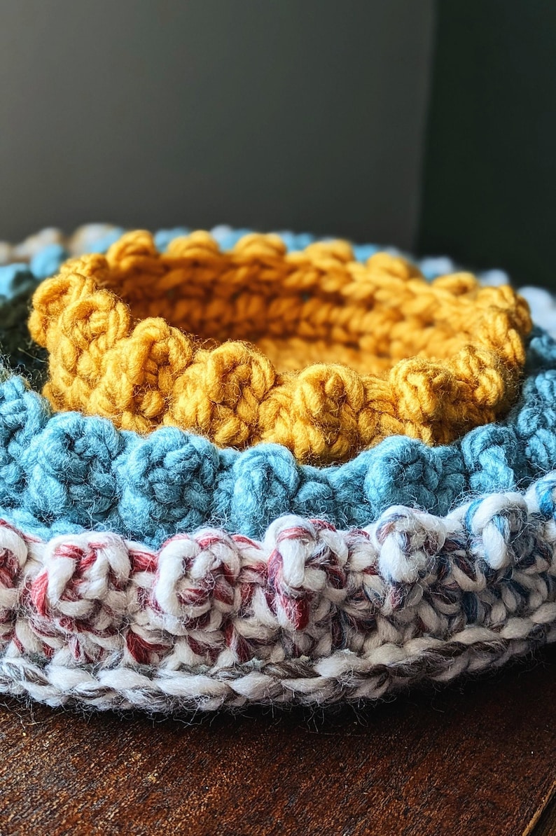 CROCHET PATTERN | Picot Stitch Decor Baskets Pattern | Digital Download ...