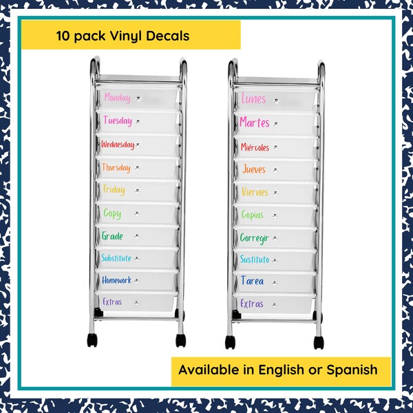 Teacher Rolling Cart - Etsy