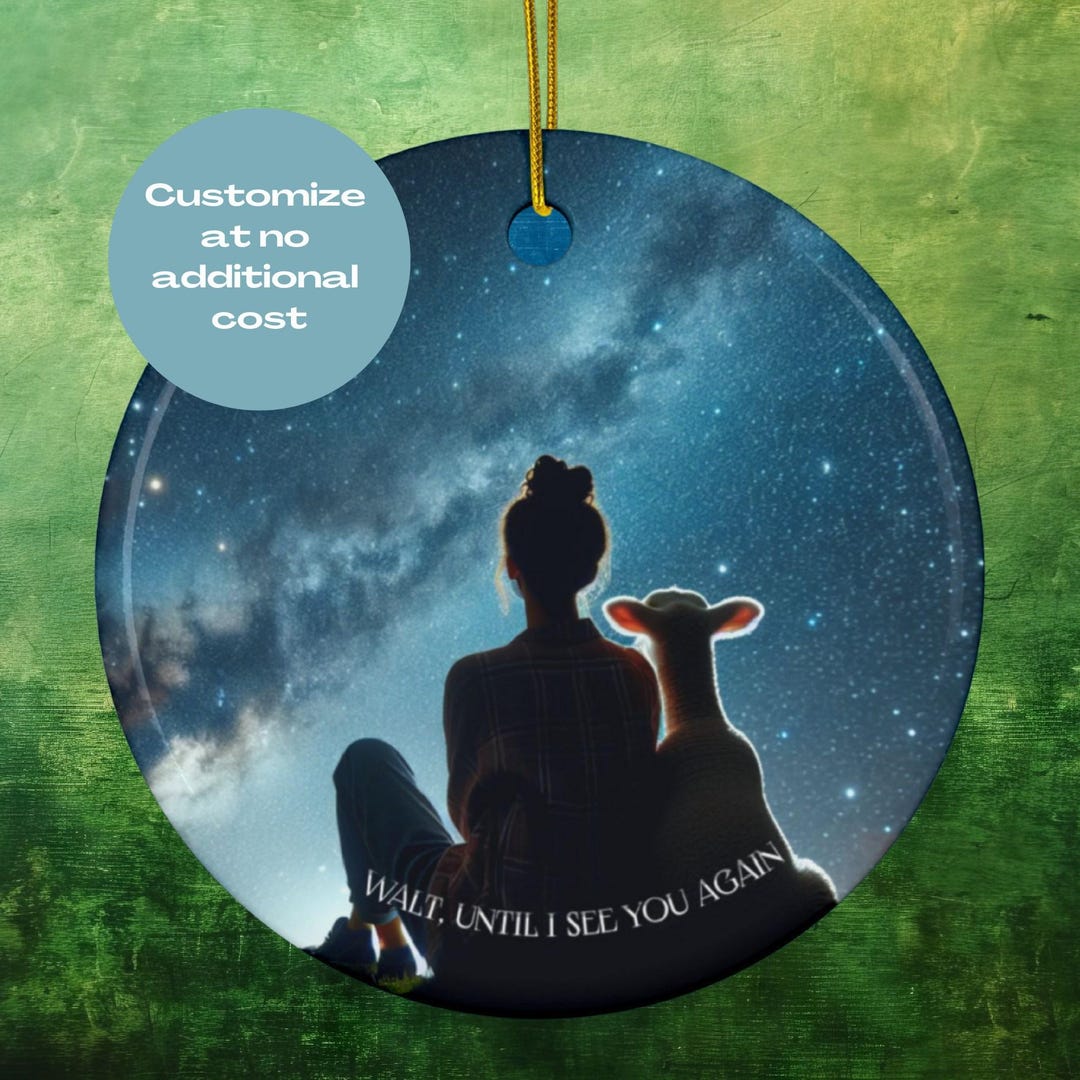 Ornament Custom Gift Mourning Loved One Lamb Husband Grief Child in ...