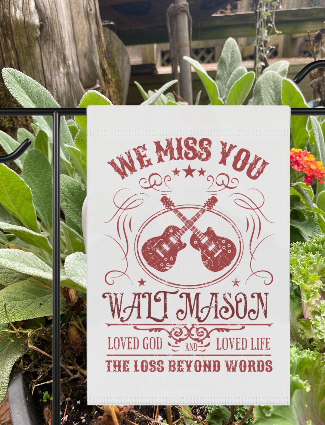 Memorial Flag CUSTOMIZABLE Garden & Gravesite Flag RIP Banner to ...