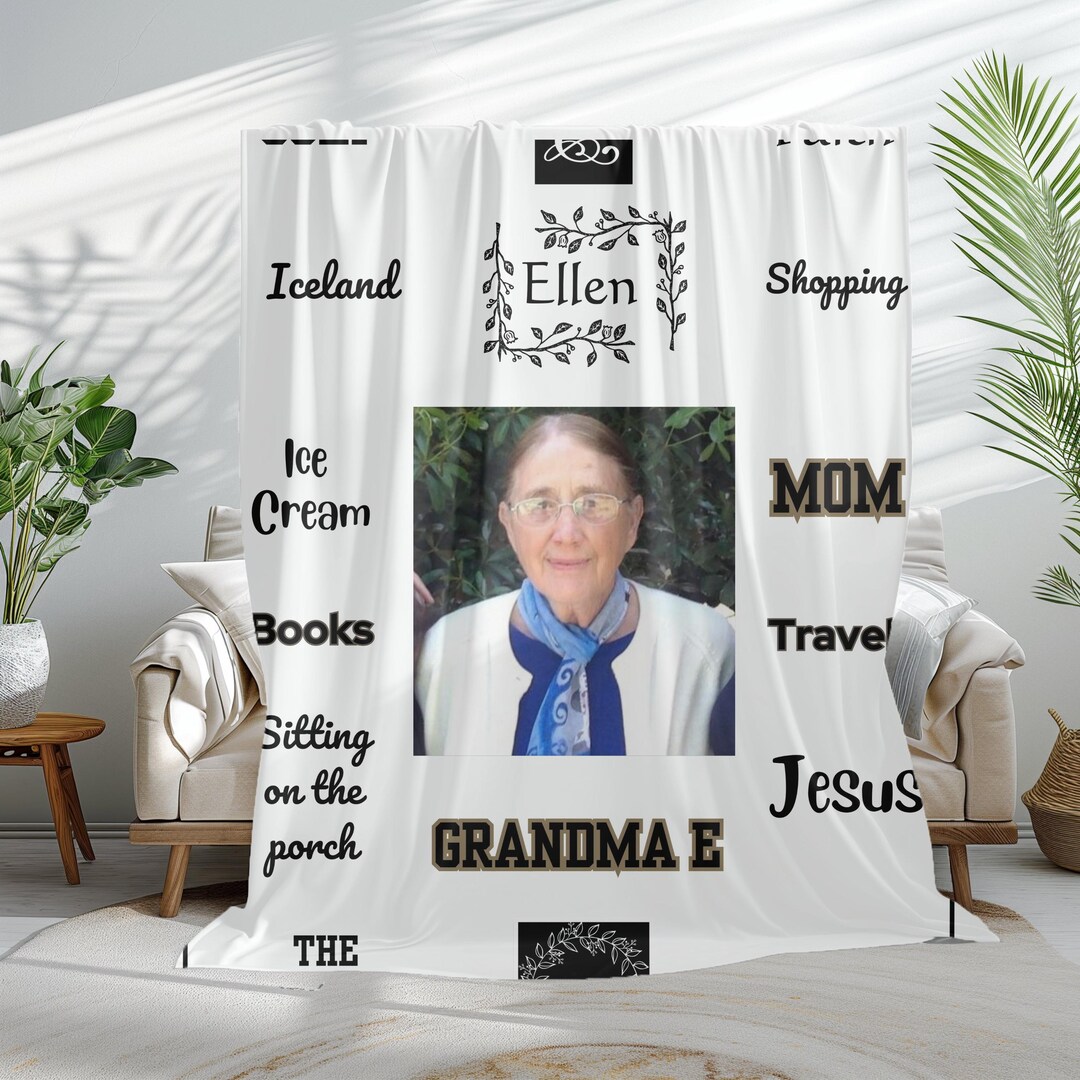 Memorial Blanket Celebration of Life Heavenly Christmas: Custom & Photo ...