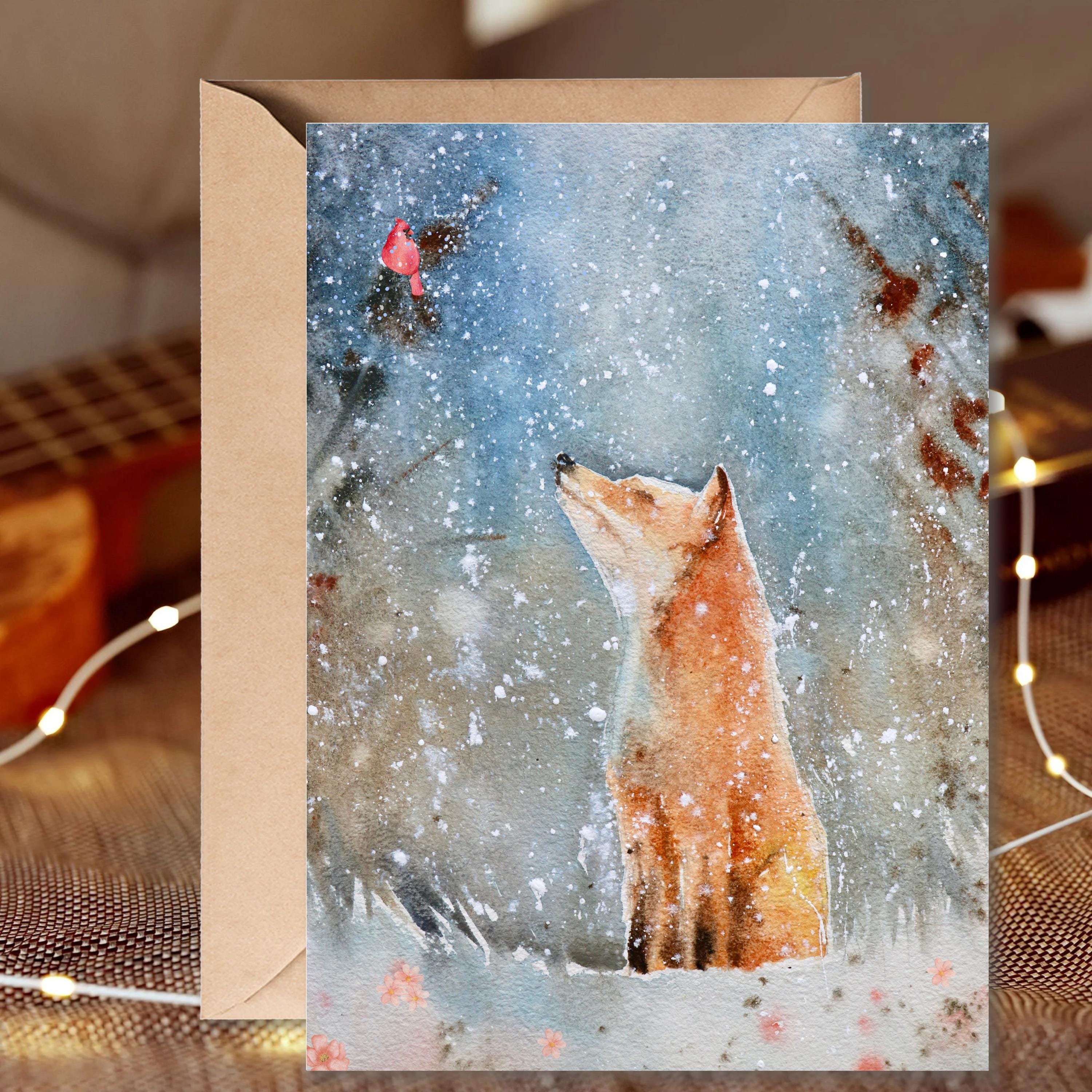 Sympathy Card Digital Fox Printable Condolence Forest Bereavement ...