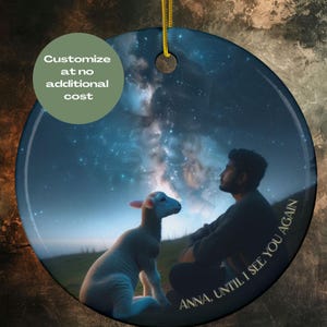 Ornament Custom Gift Mourning Loved One Lamb Husband Grief Child in ...