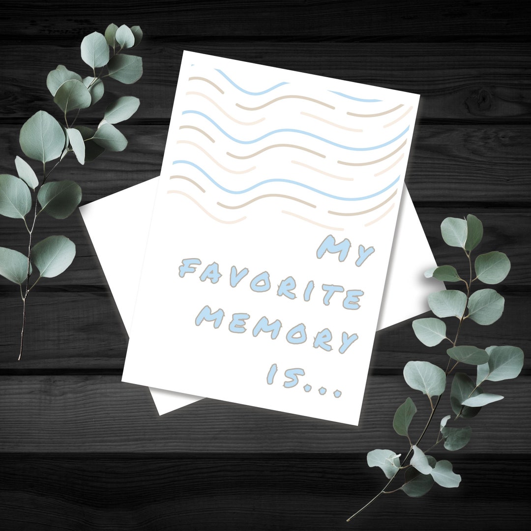 Printable Favorite Memory Sympathy Card Funeral Card Memorial Message ...