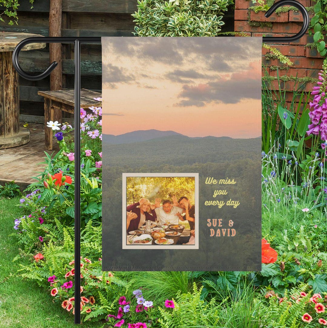 Garden Flag Customized RIP Photo Vacation Photo in Remembrance RIP ...