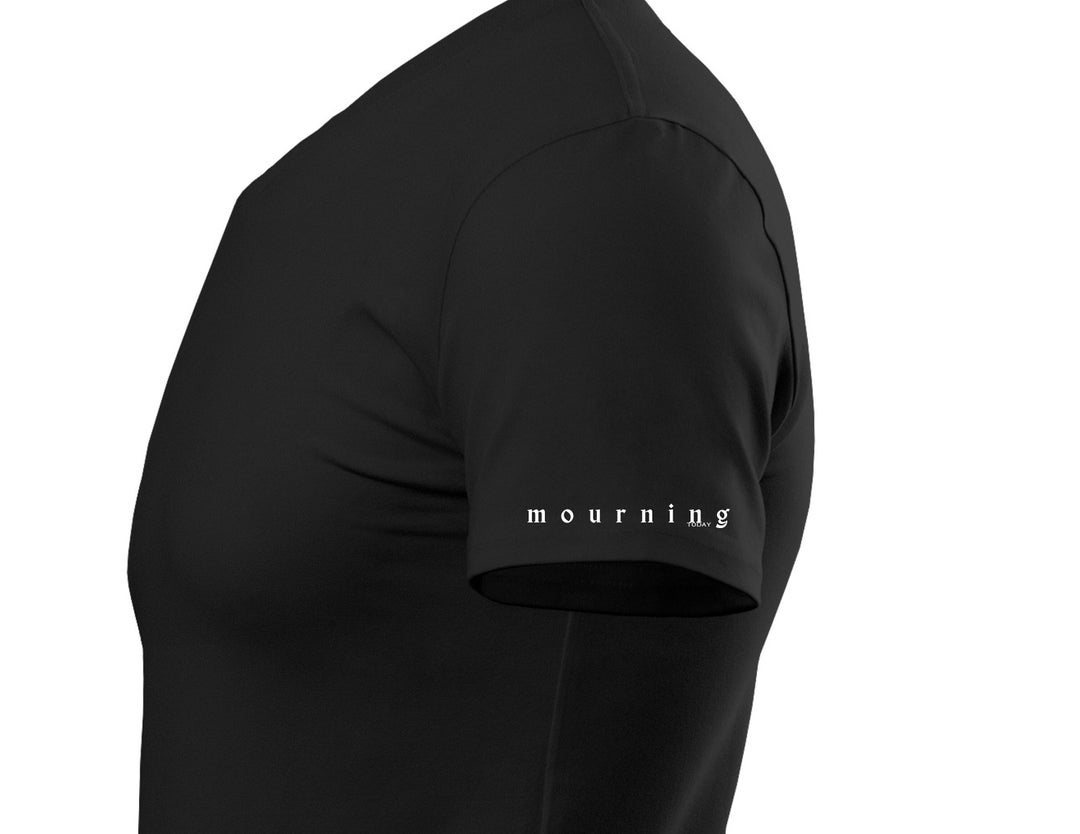 Tshirt Black Mourning Today LEFT SLEEVE Sympathy Bella Canvas Sharing ...