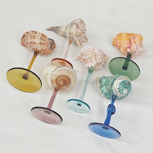 Customized Beach Shell Wine Glasses,seashell Martini Glasses,hen Do ...