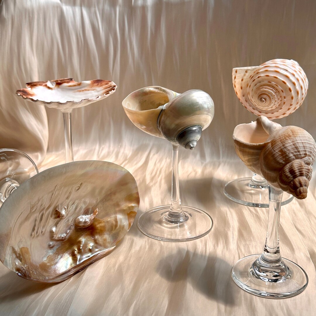 Custom Name Seashell Wine Glasses, Wedding Bridesmaids Gift,beach Shell ...