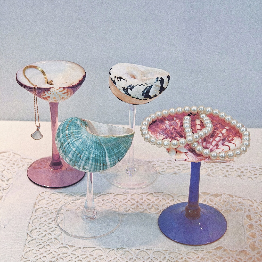 Handmade Natural Conch Shell Wine Glass, Seashell Wine Glasses, Goblet ...