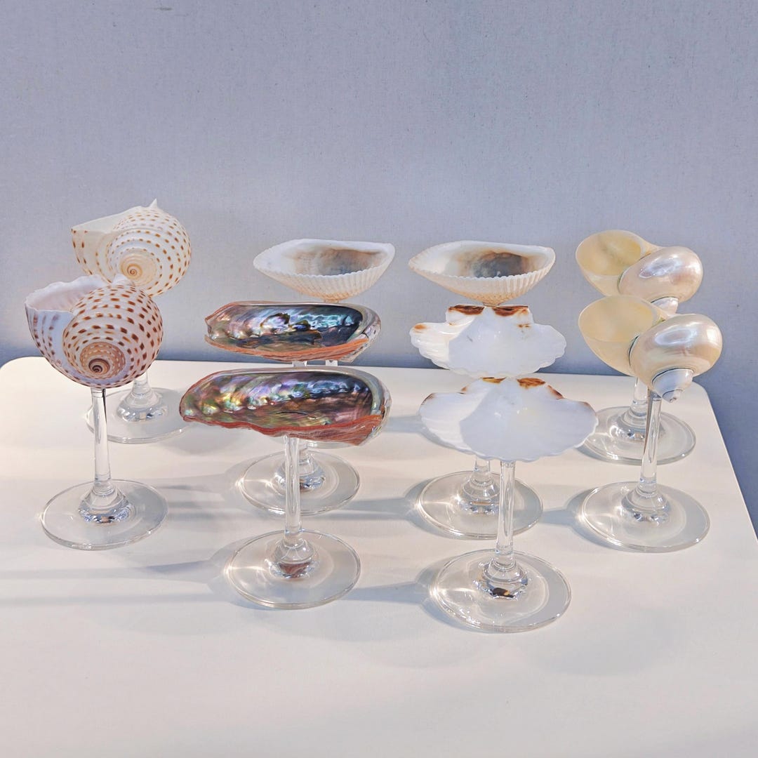 Custom Name Seashell Wine Glasses, Wedding Bridesmaids Gift,beach Shell ...