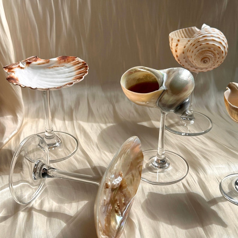 Custom Name Seashell Wine Glasses, Wedding Bridesmaids Gift,beach Shell ...