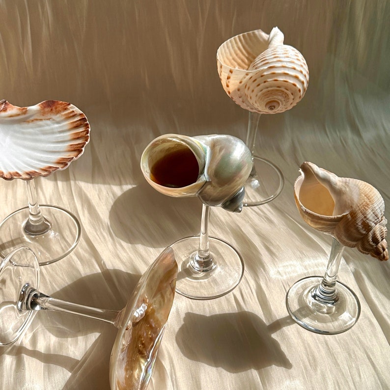 Custom Name Seashell Wine Glasses, Wedding Bridesmaids Gift,beach Shell ...
