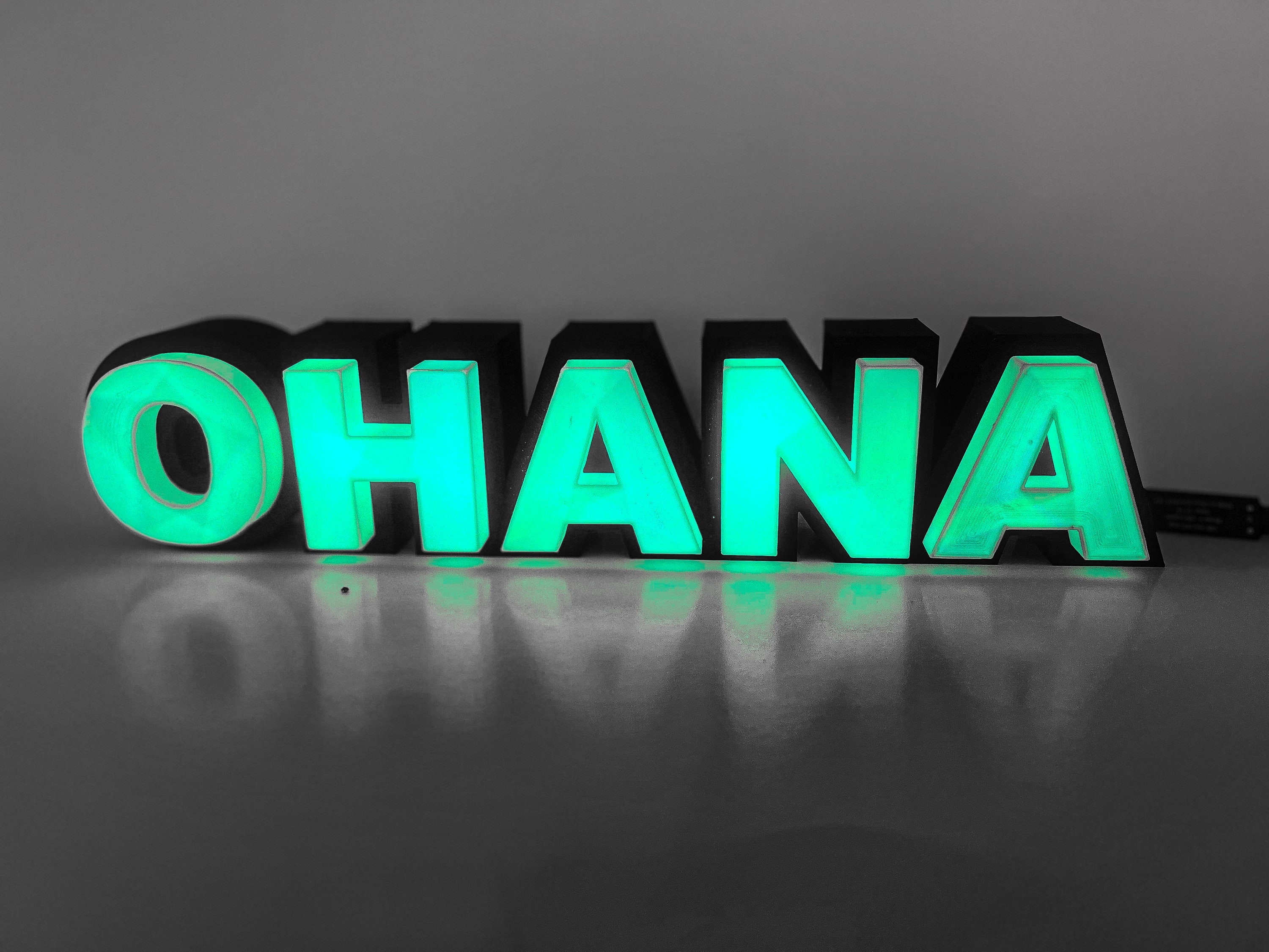 Customizable 3D Printed LED Light Sign for Name, Gamertag, Family Name ...