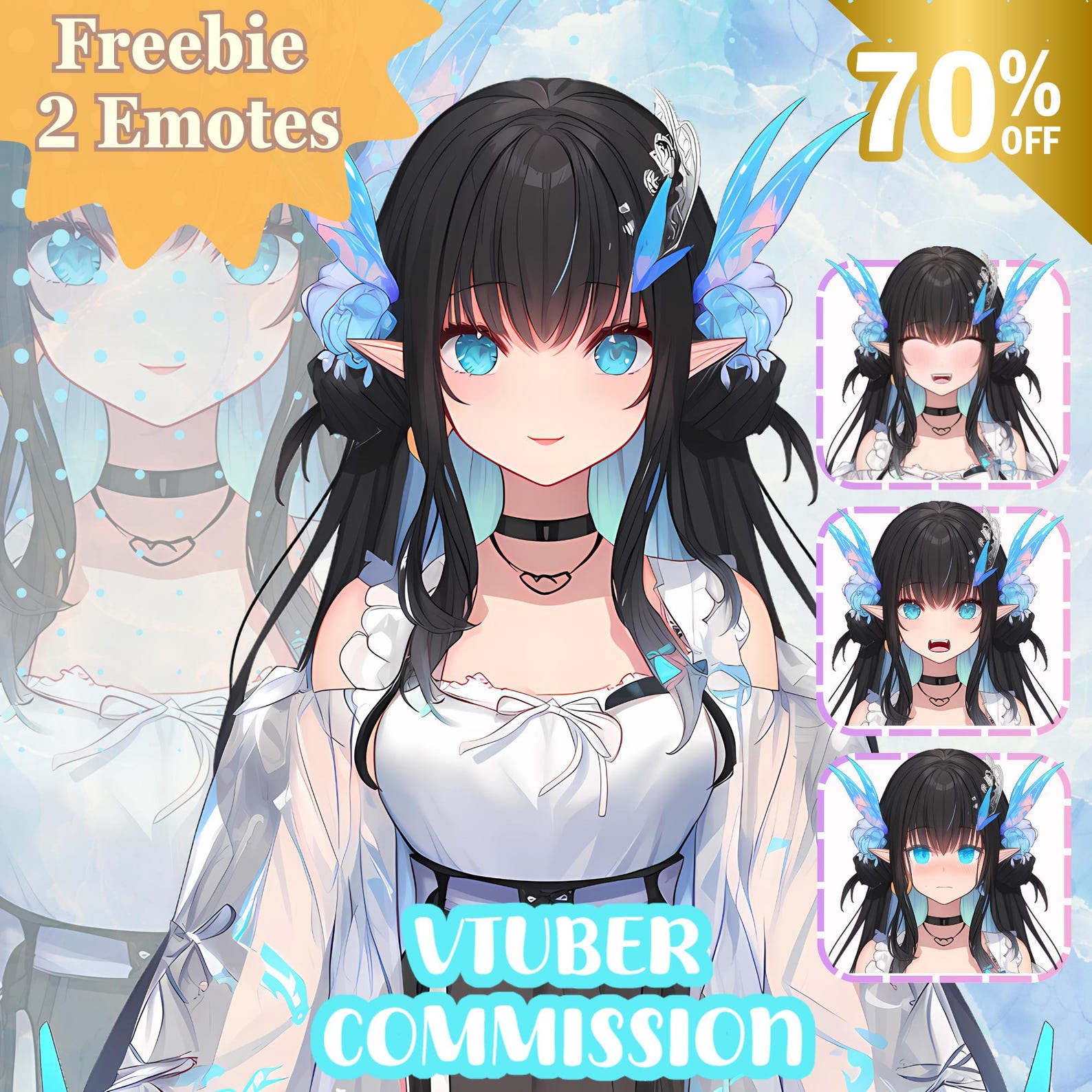 CUSTOM Vtuber Model for Commercial Use Vtuber Design Vtuber Assets ...