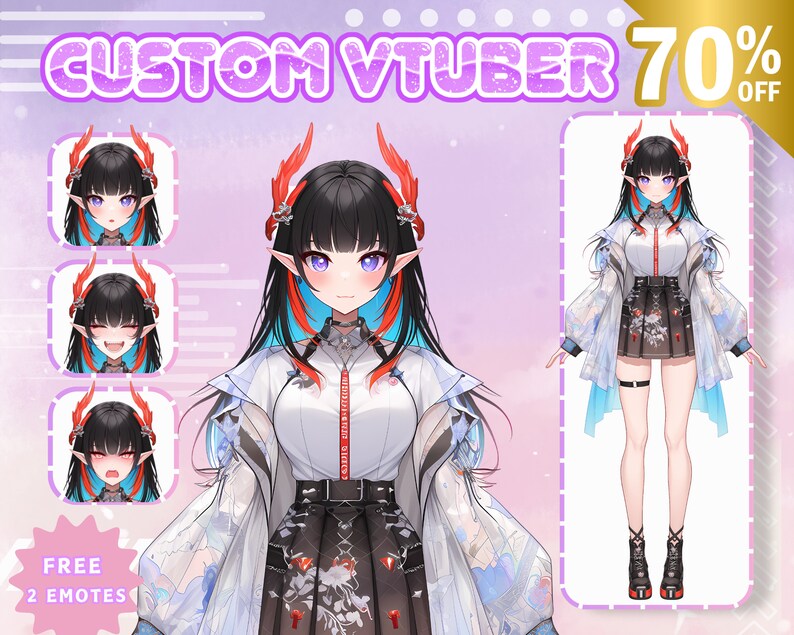 CUSTOM Vtuber Model, Vtuber Character, Vtuber Live2d Model, Vtuber ...