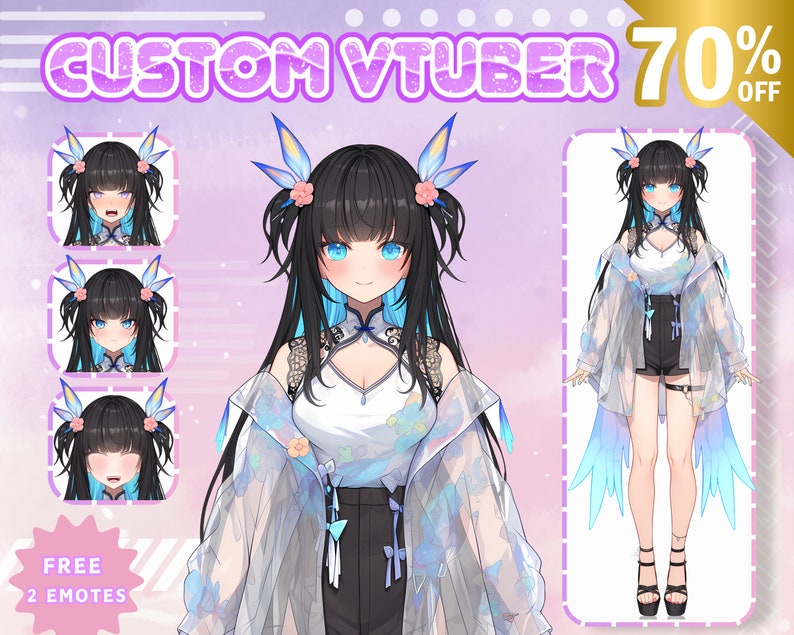CUSTOM Vtuber Model, Vtuber Character, Vtuber Live2d Model, Vtuber ...