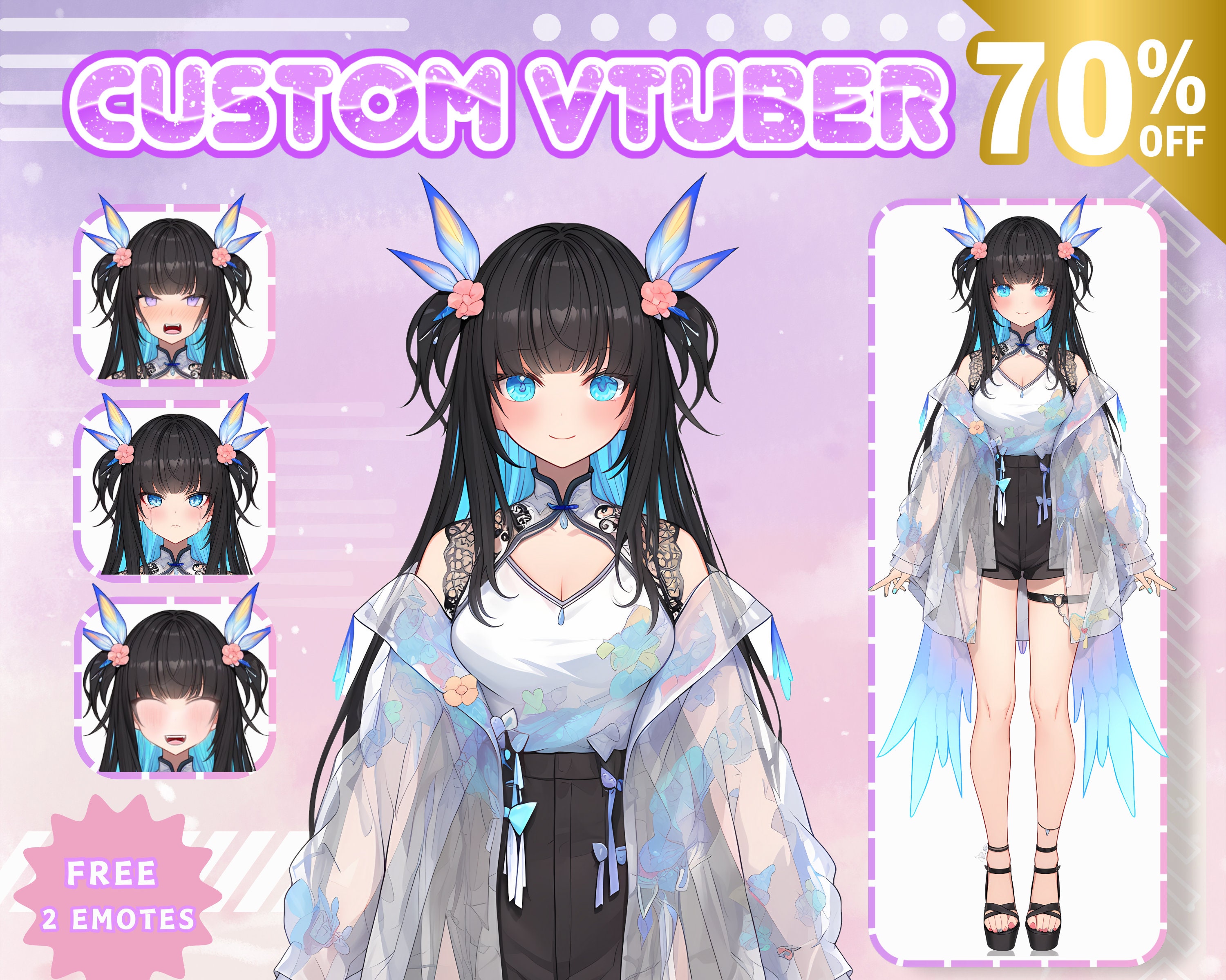 CUSTOM Vtuber Model, Vtuber Character, Vtuber Live2d Model, Vtuber ...