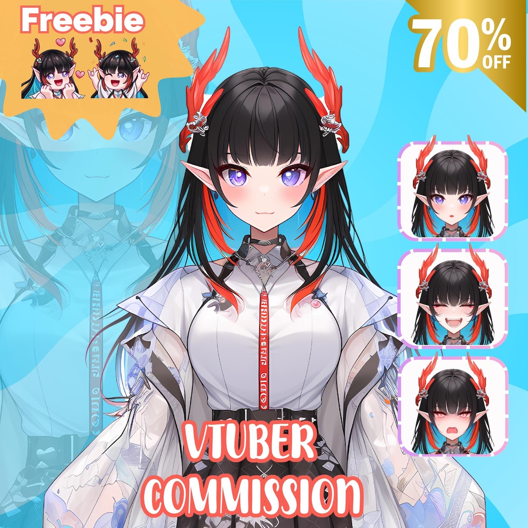CUSTOM Vtuber Model for Commercial Use Vtuber Design Vtuber Assets ...