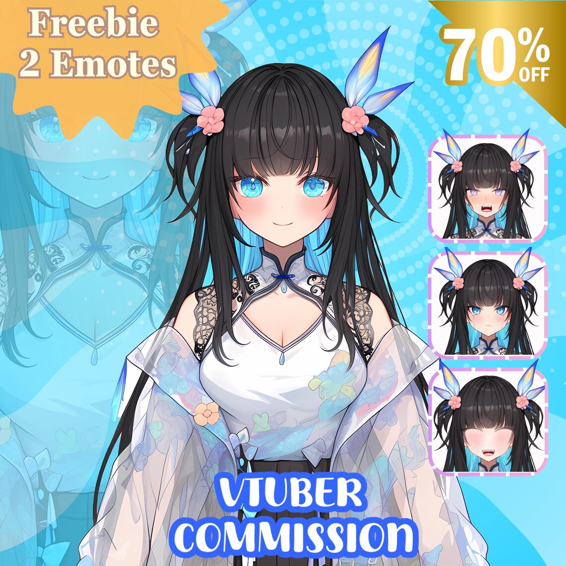 CUSTOM Vtuber Model for Commercial Use Vtuber Design Vtuber Assets ...