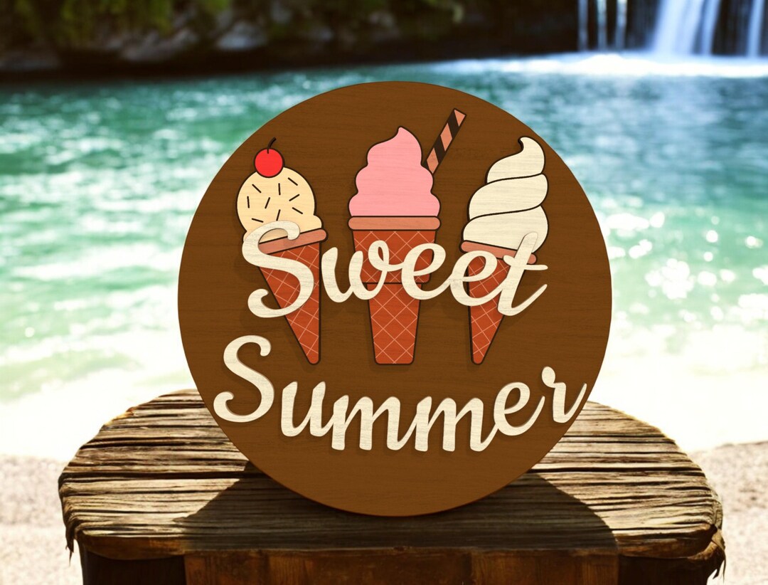 Summer Front Door Sign, Popsicles and Summer, DIY Summer Door Hanger ...
