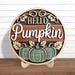 Hello Pumpkin Thanksgiving Door Sign | Farmhouse Fall Porch Sign ...