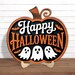 Happy Halloween Ghost Door Sign | Spooky Pumpkin Shaped Halloween Decor ...