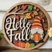 Hello Fall Gnome Door Sign – Rustic Wooden Autumn Decor With Pumpkin ...