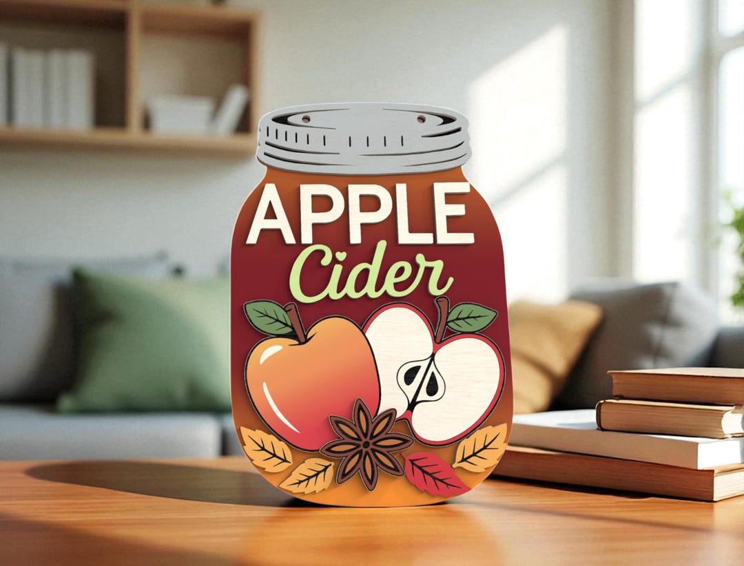 Apple Cider Mason Jar Door Hanger: Rustic Autumn Decor - Etsy