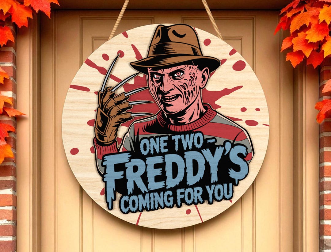 Halloween Door Hanger: Horror Movie Character Wooden Sign - Etsy
