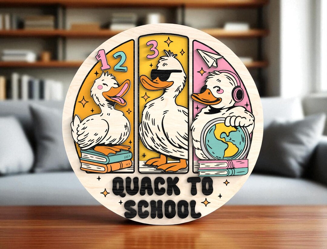 Back to School Duck Sign | Quack to School Door Sign | Teacher ...