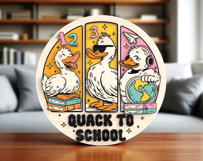 Rubber Duck Back to School Printable Sign - Etsy Canada