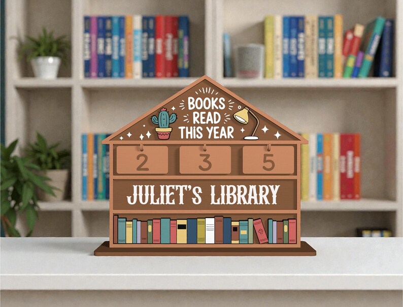Custom Books Read This Year Sign, Personalized Book Tracker for Kids ...