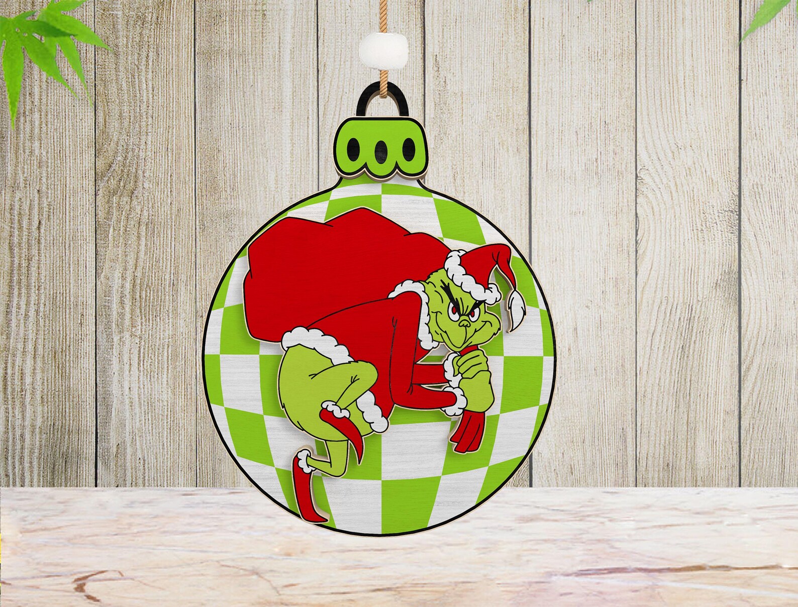 Merry Grinchmas Disco Ball Ornament Svg, Merry Christmas Santa Grinch ...