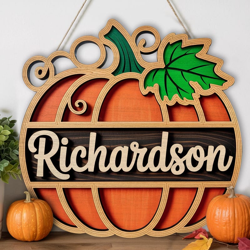 Wooden Pumpkin Sign - Etsy