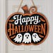 Happy Halloween Ghost Door Sign | Spooky Pumpkin Shaped Halloween Decor ...