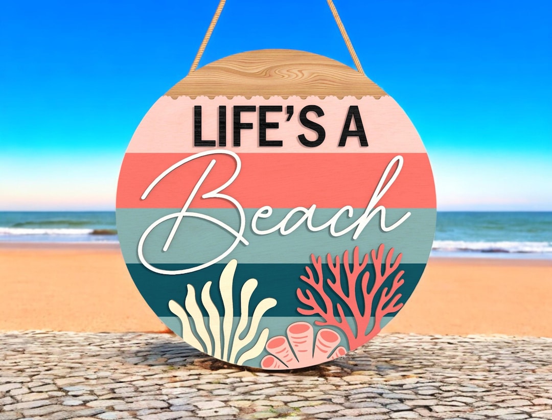 Life‘s A Beach Sign, Beach Hut Sign, Beach House Sign, Coastal Summer ...