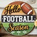 Hello Football Season Door Sign | Fall Sports Wooden Sign | Football ...