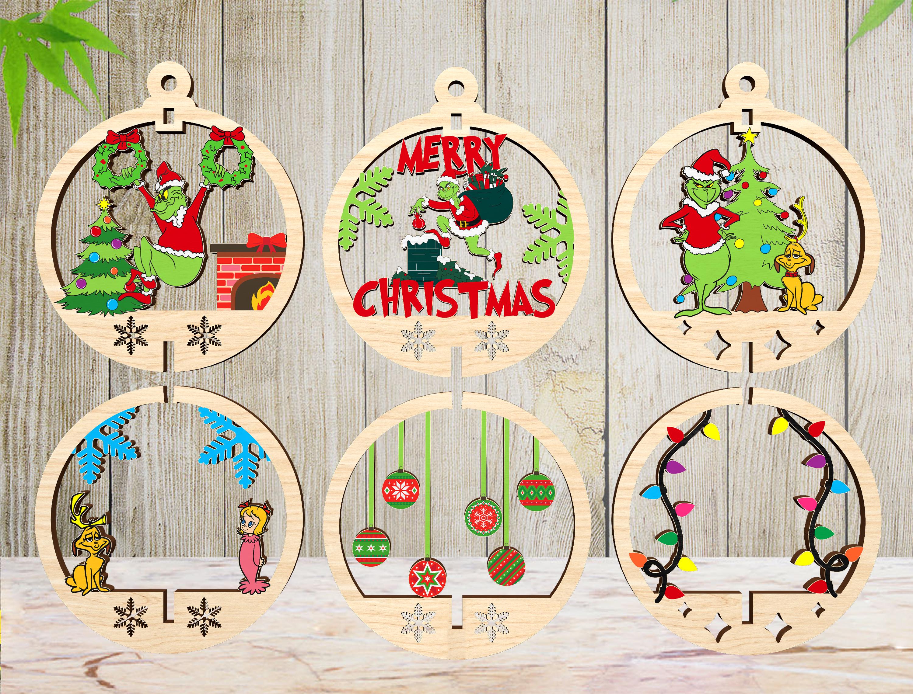 Merry Grinchmas Ornament Cutfile Svg,grinchmas Ornament Svg,christmas ...