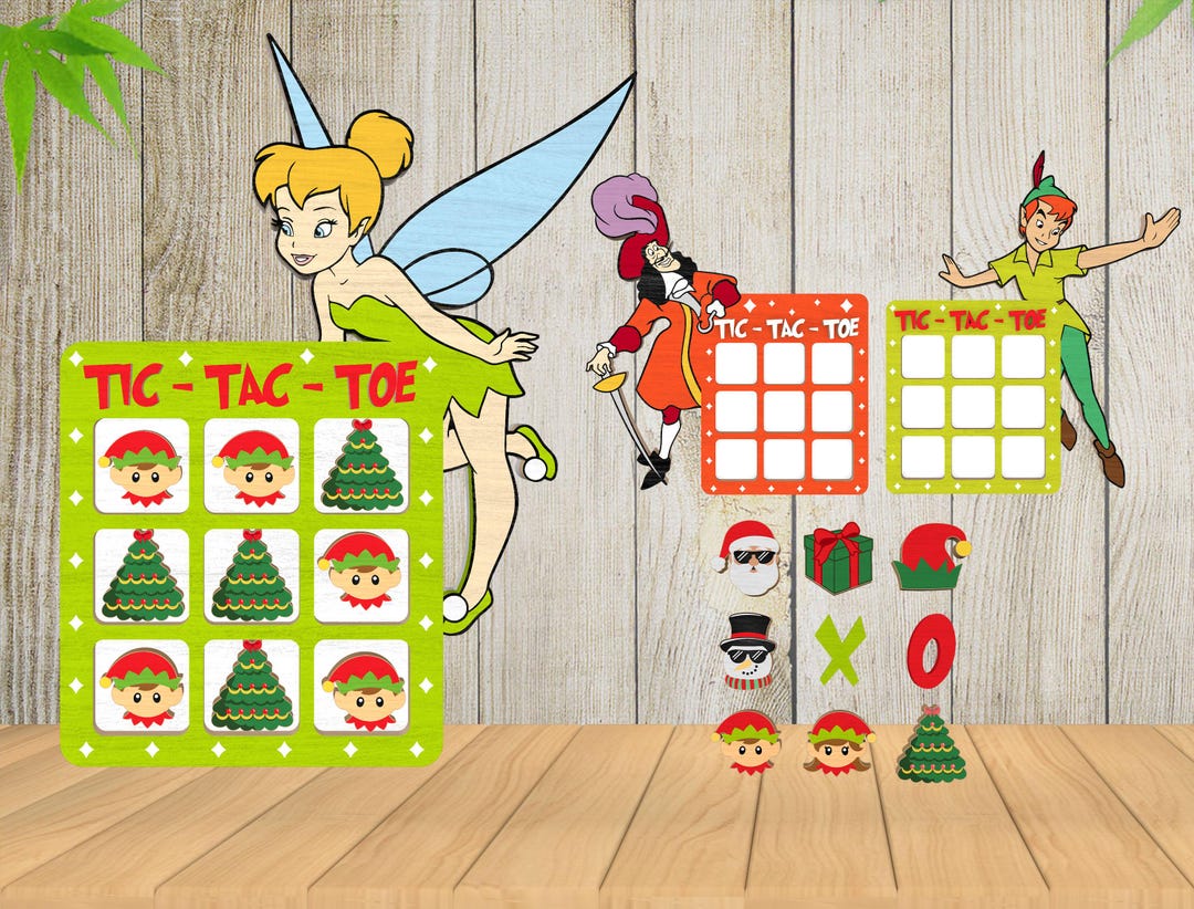 Merry Christmas Tic Tac Toe Game Svg, Christmas Cartoon Fictional ...