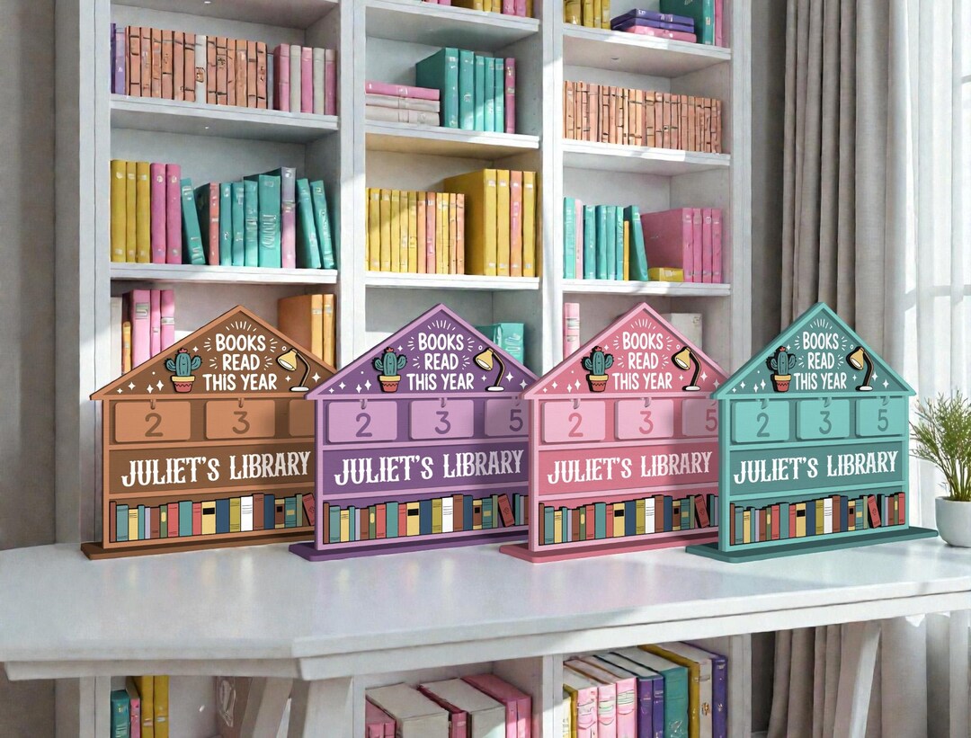 Custom Books Read This Year Sign, Personalized Book Tracker for Kids ...