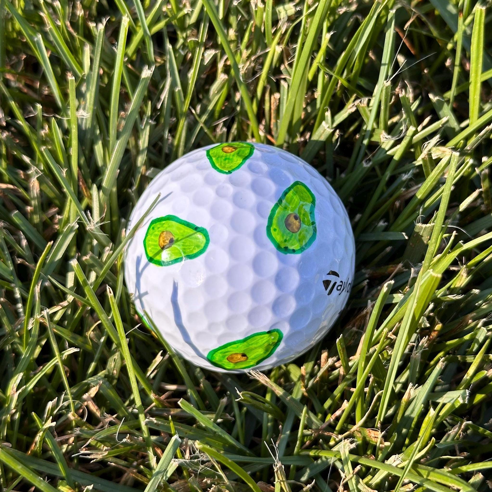 Hand Painted/drawn Fruit Themed Golf Ball Set-golf Gift for Golfers ...