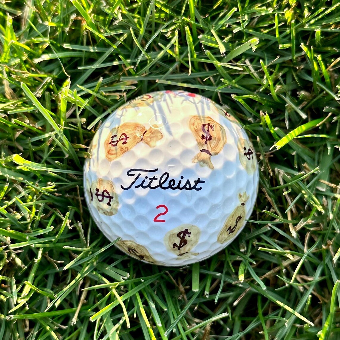 Hand Painted Money Themed Golf Balls - Etsy