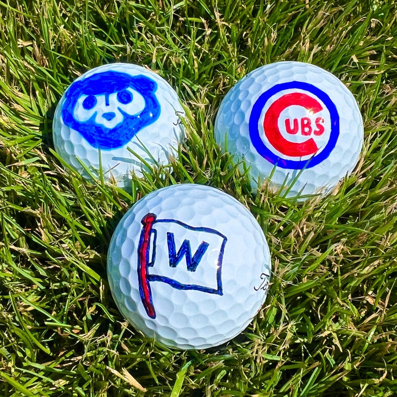Custom Designed Golf Ball Set-personalized Hand Painted/drawn-unique ...