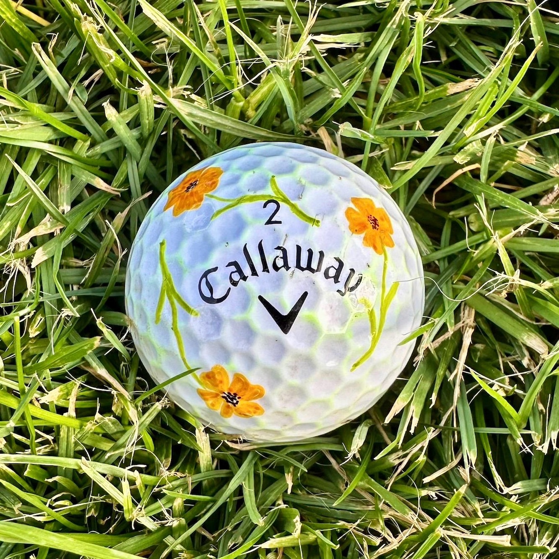 Hand Painted/drawn Flower Themed Golf Ball Set-golf Gift for Golfers ...