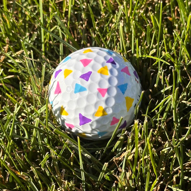 Hand Painted Confetti Themed Golf Balls - Etsy