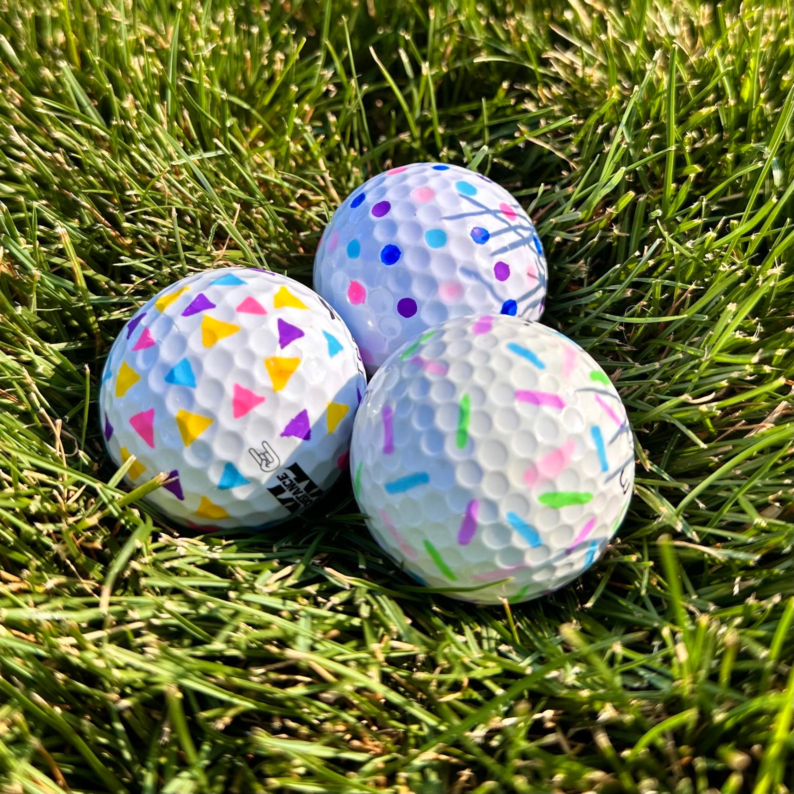 Hand Painted Confetti Themed Golf Balls - Etsy