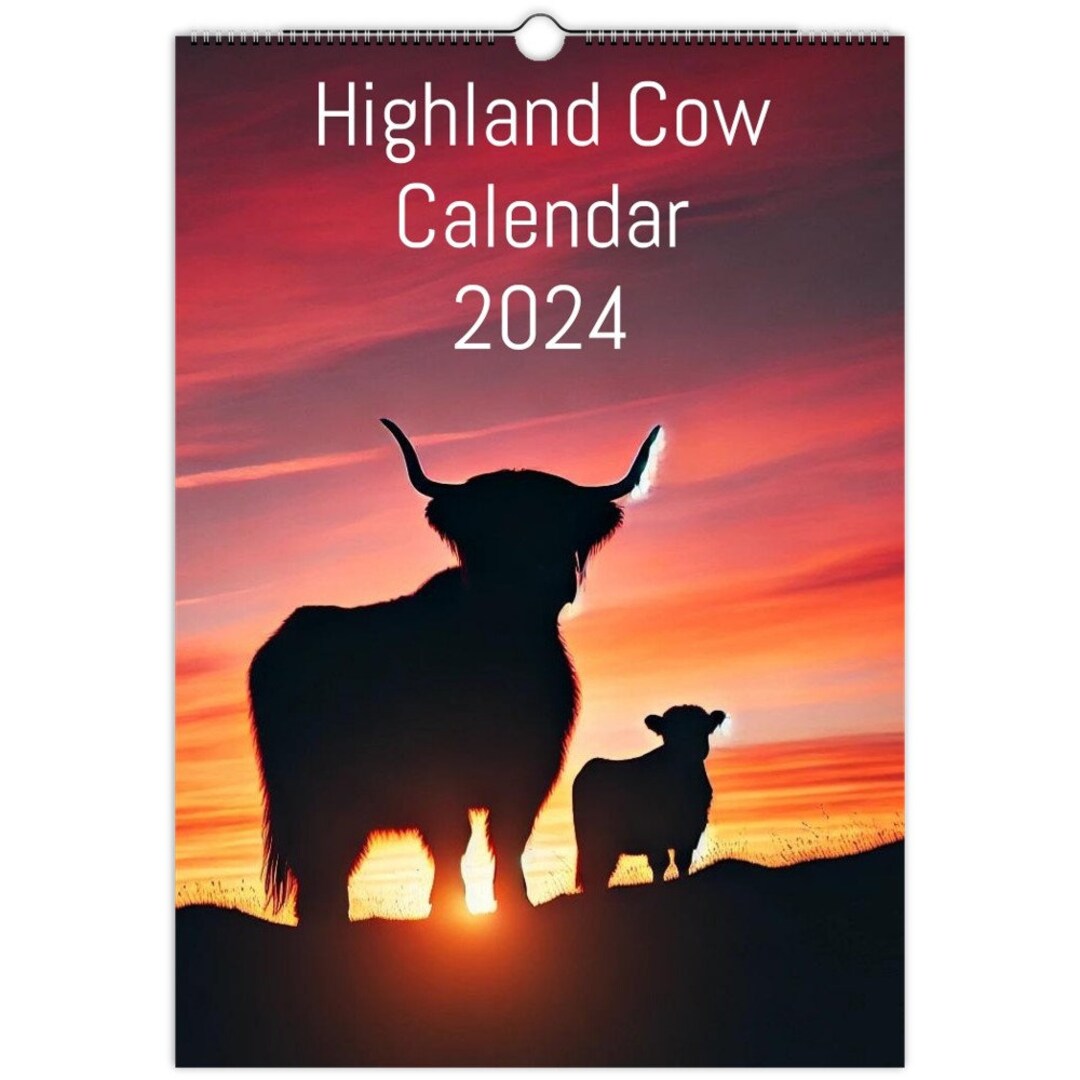Highland Cow Calendar - Etsy