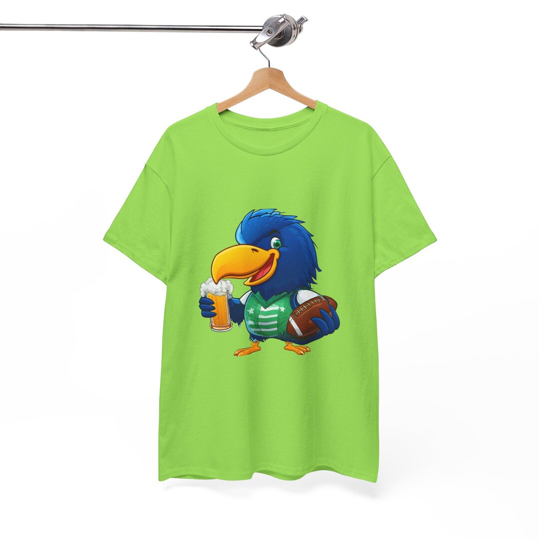 Seattle Seahawk Football and Beer Unisex Tee Shirt, Blue Bird Fan ...